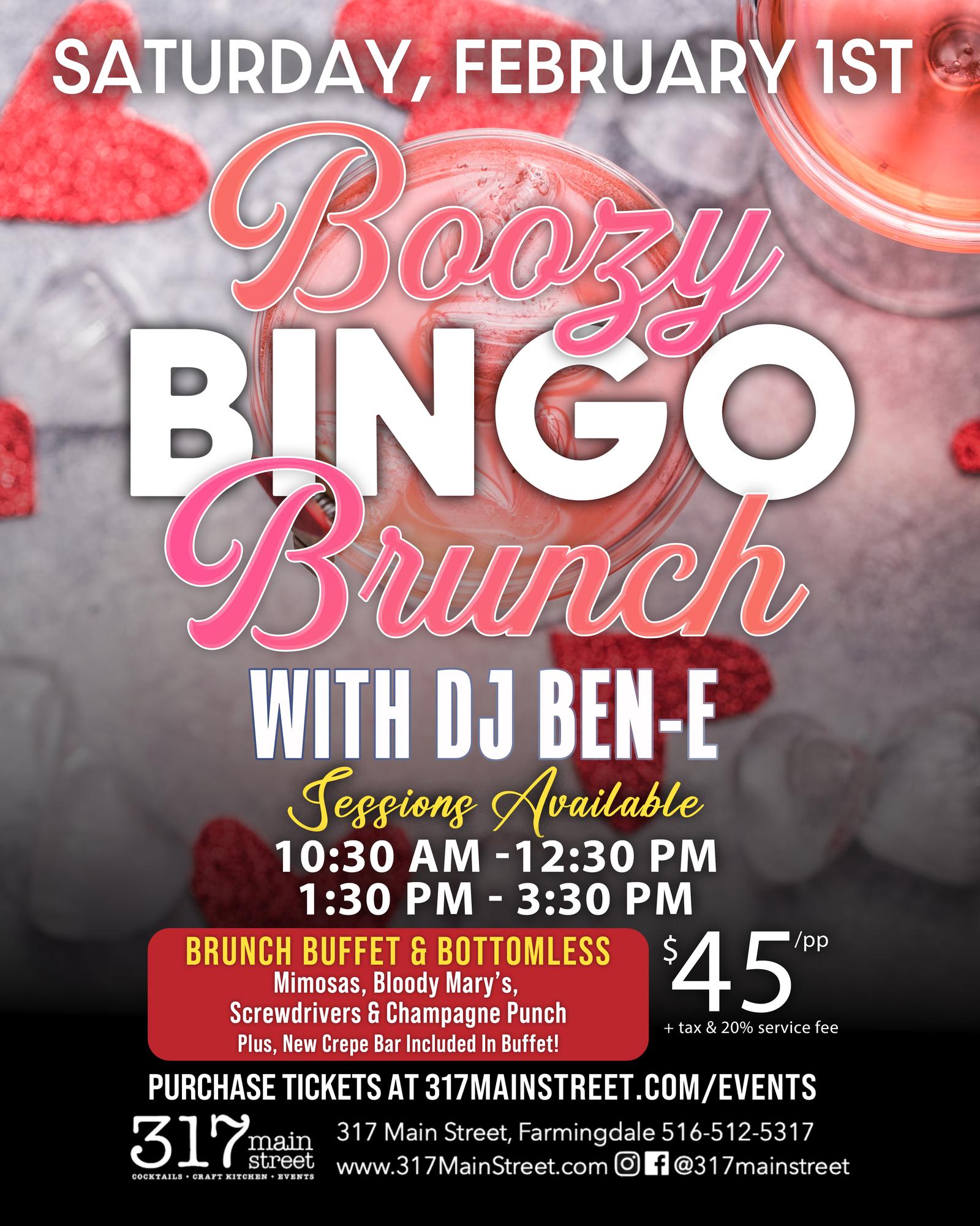 Boozy Bingo Brunch at 317 Main Street! in Farmingdale - Checkout