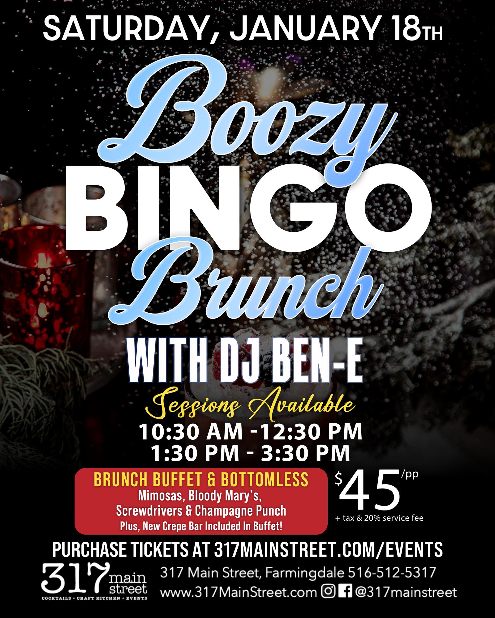Boozy Bingo Brunch at 317 Main Street! in Farmingdale - Checkout
