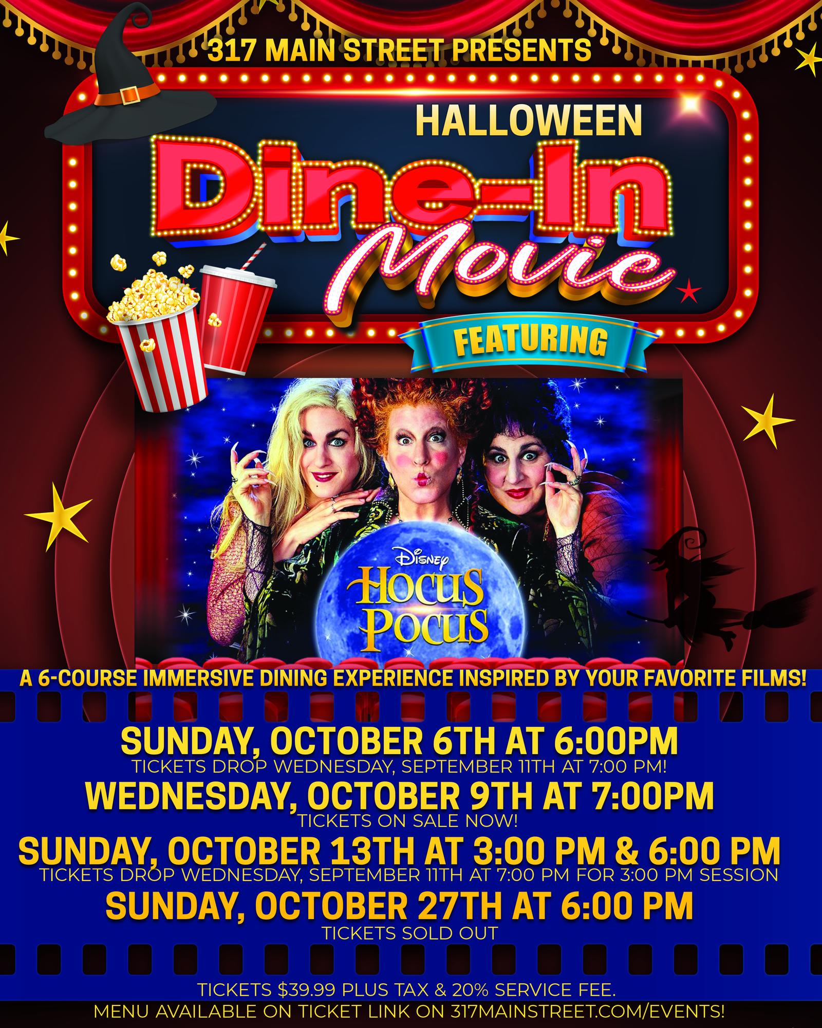 Dine-In Movie: Hocus Pocus at 317 Main Street in Farmingdale - Checkout