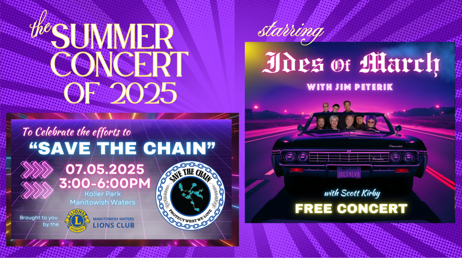 VIP Seating for the SAVE THE CHAIN Concert hosted by the MW Lions Club ...