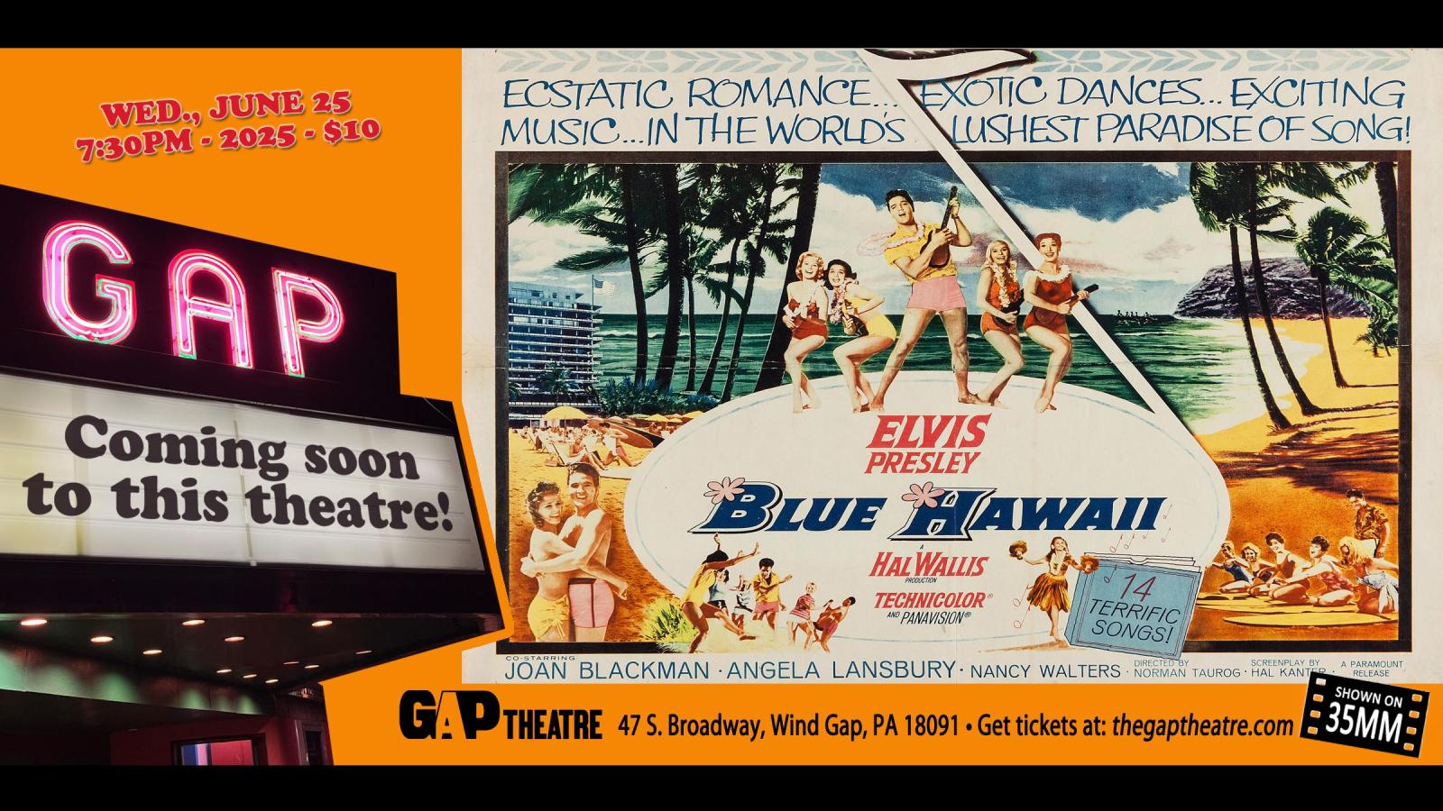 ELVIS PRESLEY in BLUE HAWAII (1961) on 35mm in Wind Gap - Checkout