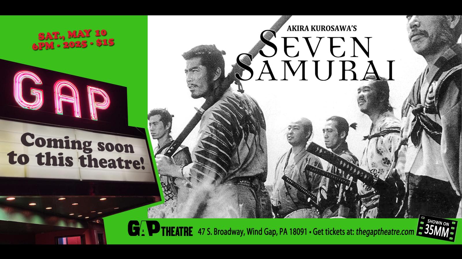 WORLD CINEMA CLASSIC: AKIRA KUROSAWA’S THE SEVEN SAMURAI (1954) on 35mm ...