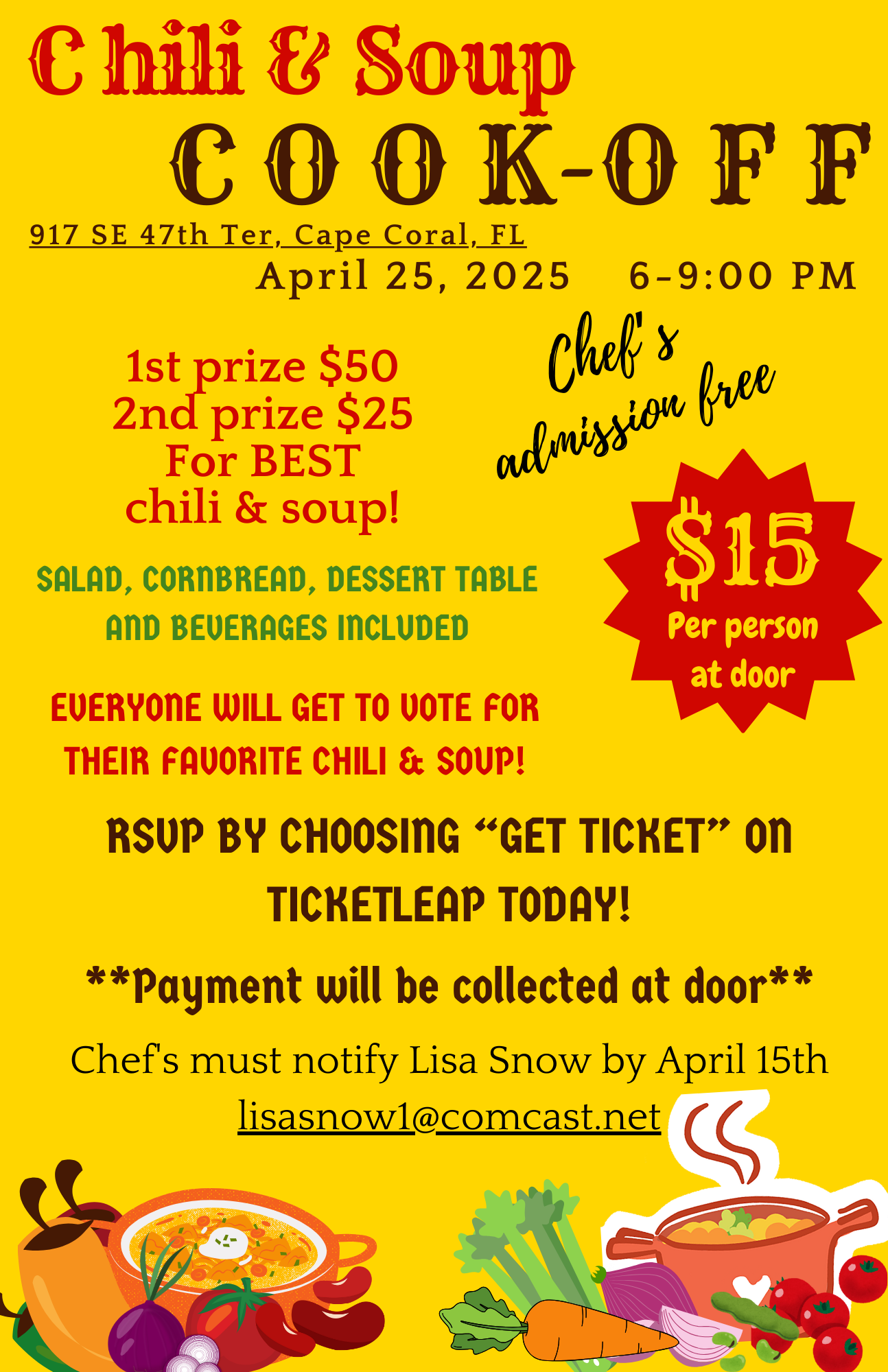 ANNUAL CHILI & SOUP COOK-OFF in Cape Coral - Checkout