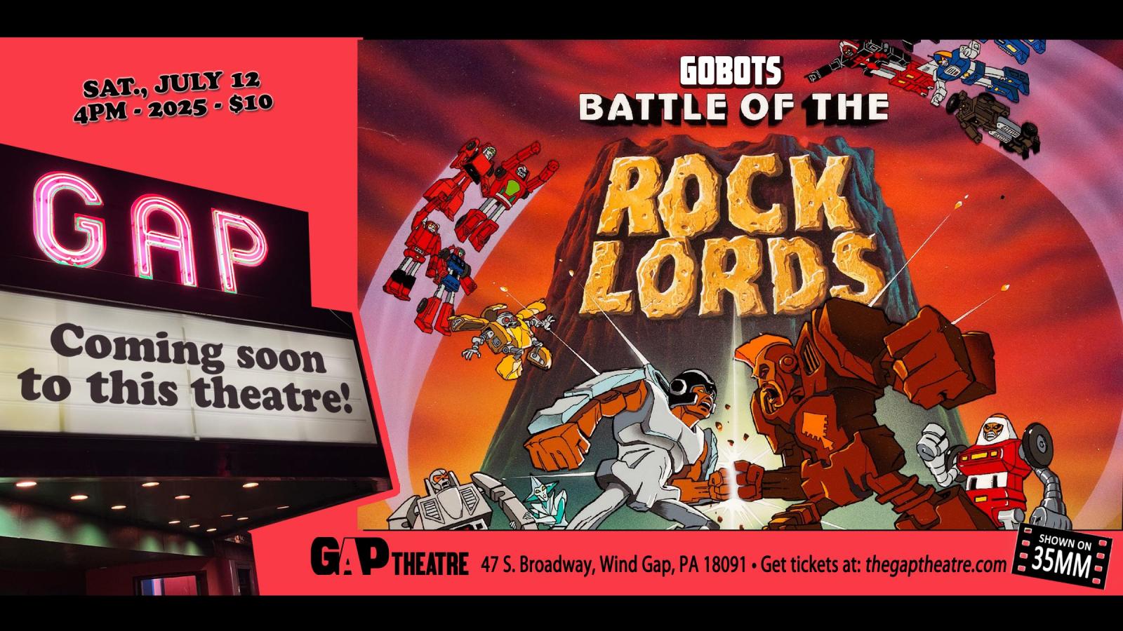 GO-BOTS: BATTLE OF THE ROCK LORDS (1986) in 35mm in Wind Gap - Checkout