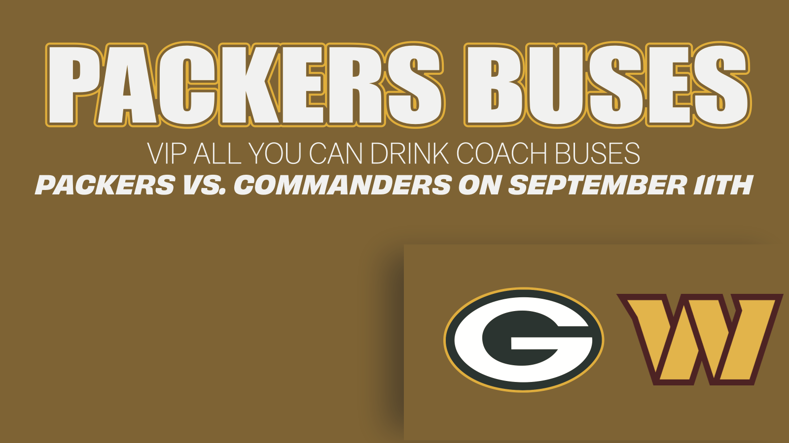 Packers vs. Commanders Coach Buses in Milwaukee - Checkout