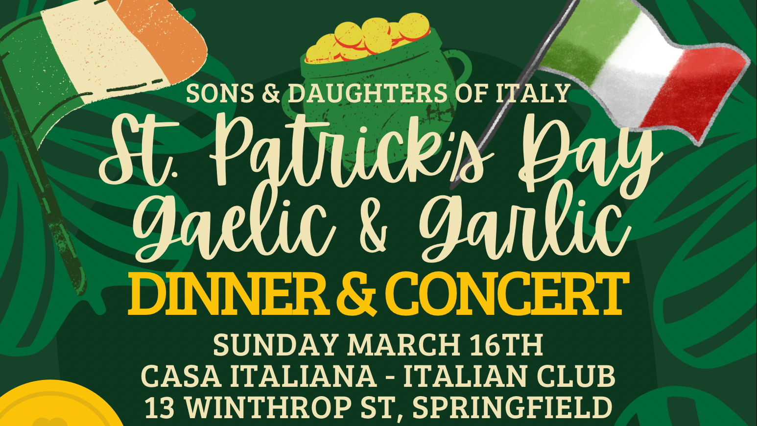 St. Patrick’s Day Dinner with Sarah the Fiddler in Springfield - Checkout