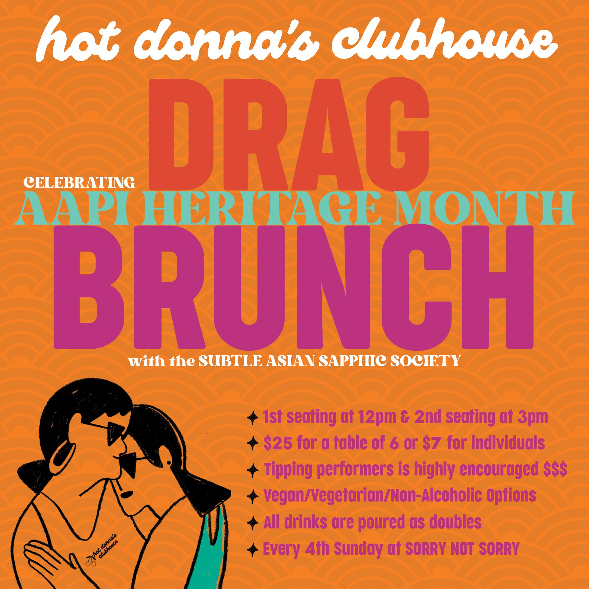 Tickets for Hot Donna's Clubhouse | Drag Brunch | May 2022 - AAPI ...