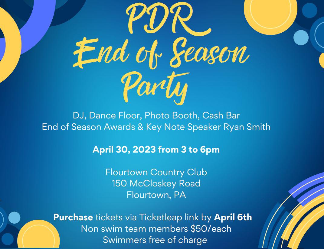 Tickets for PDR End of Season Party! in Flourtown from TicketLeap