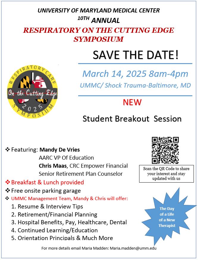 Respiratory Care on the Cutting Edge - UMMC Respiratory Symposium 2025 ...