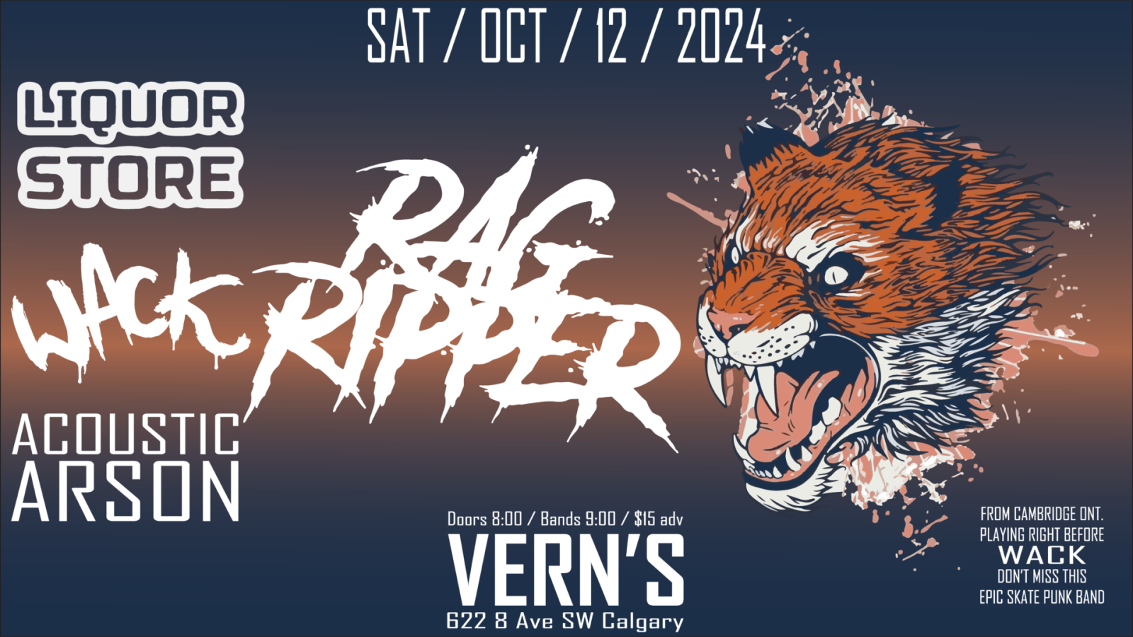 Tickets for Rag Ripper, Wack, Liquor Store, & Acoustic Arson in Calgary ...