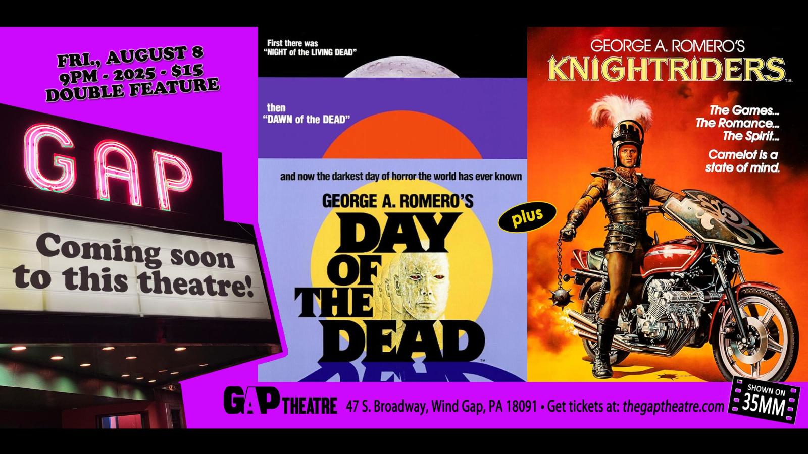 George A. Romero’s DAY OF THE DEAD (1985) & KNIGHTRIDERS (1981) Double ...
