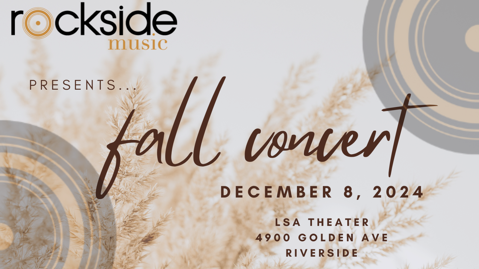 Tickets for Rockside Music - Fall Concert 2024 in Riverside from TicketLeap