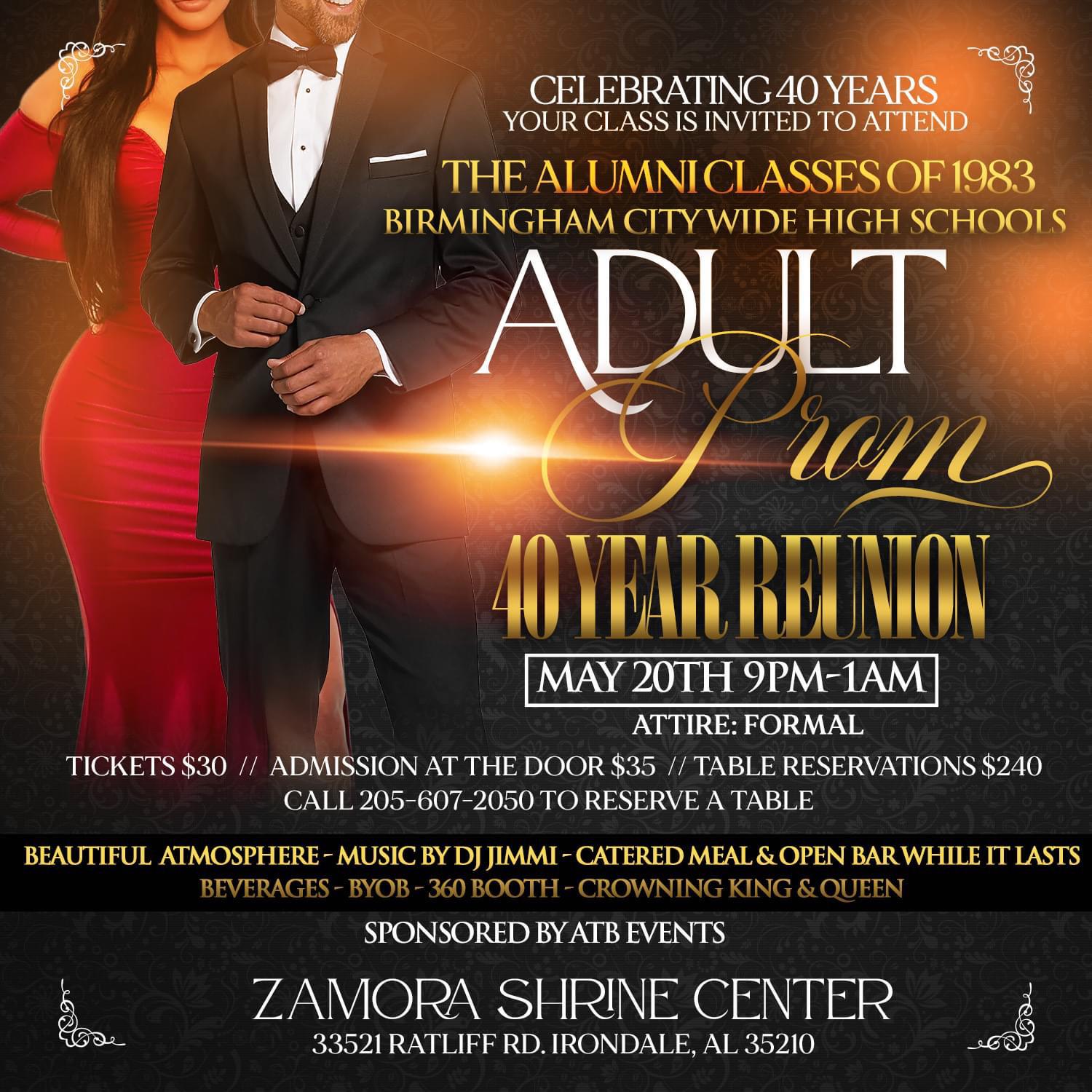 Tickets for All Birmingham City Class 40th Year Reunion Alumni Adult ...