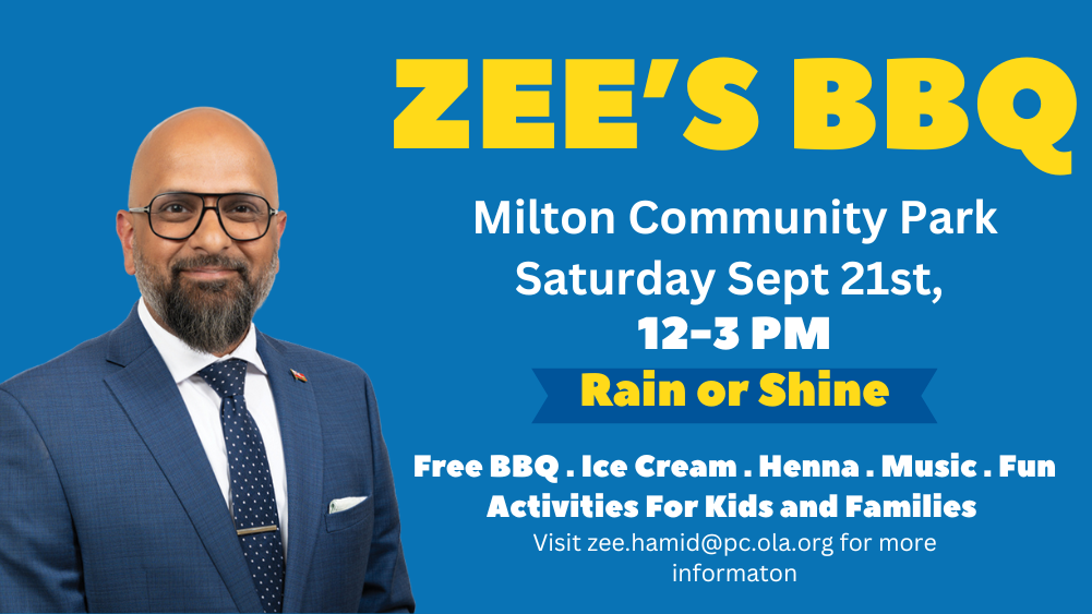 MPP Zee Hamid's End of Summer BBQ in Milton - Checkout
