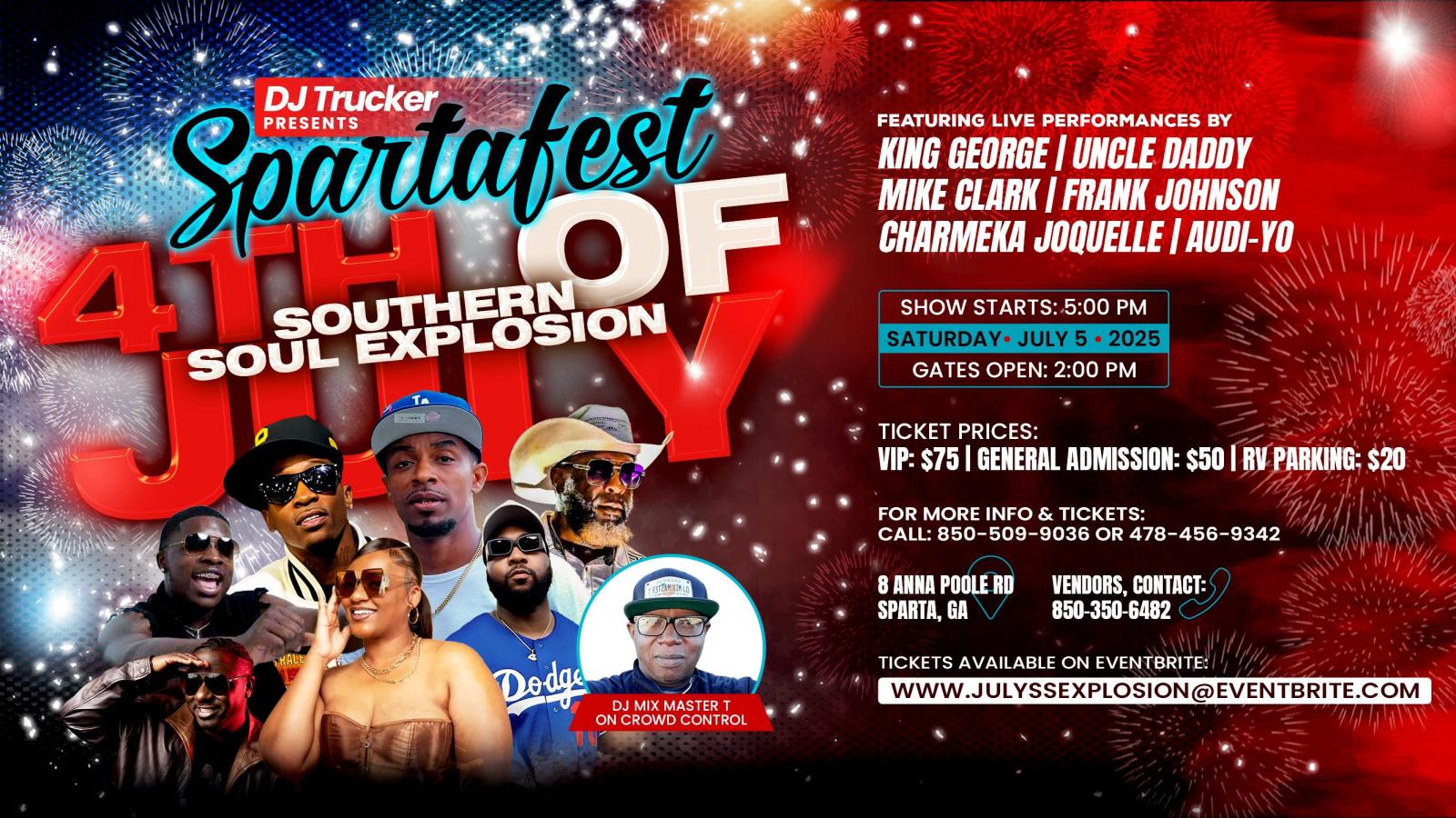 SpartaFest: 4th of July Southern Soul Explosion in Spart - Checkout