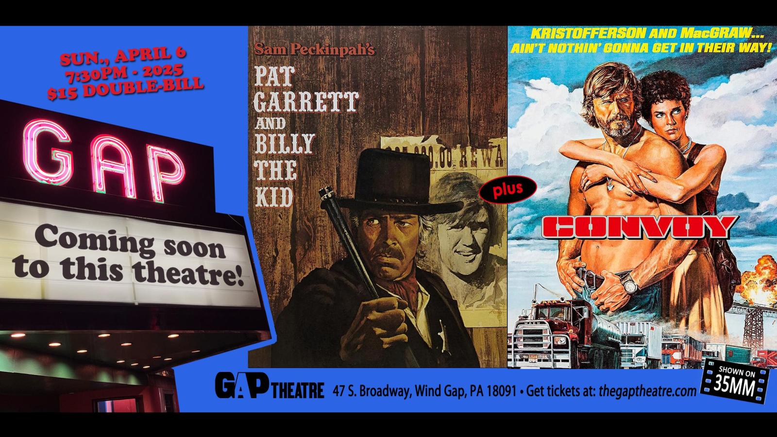 SAM PECKINPAH: PAT GARRETT AND BILLY THE KID (1973) & CONVOY (1978) double-bill in 35mm in Wind ...