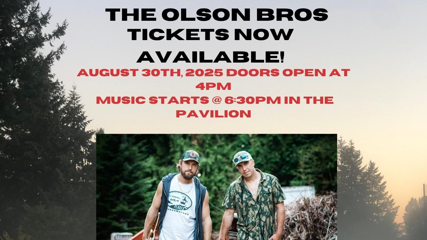 Olson Brothers Concert in Chehalis - Checkout