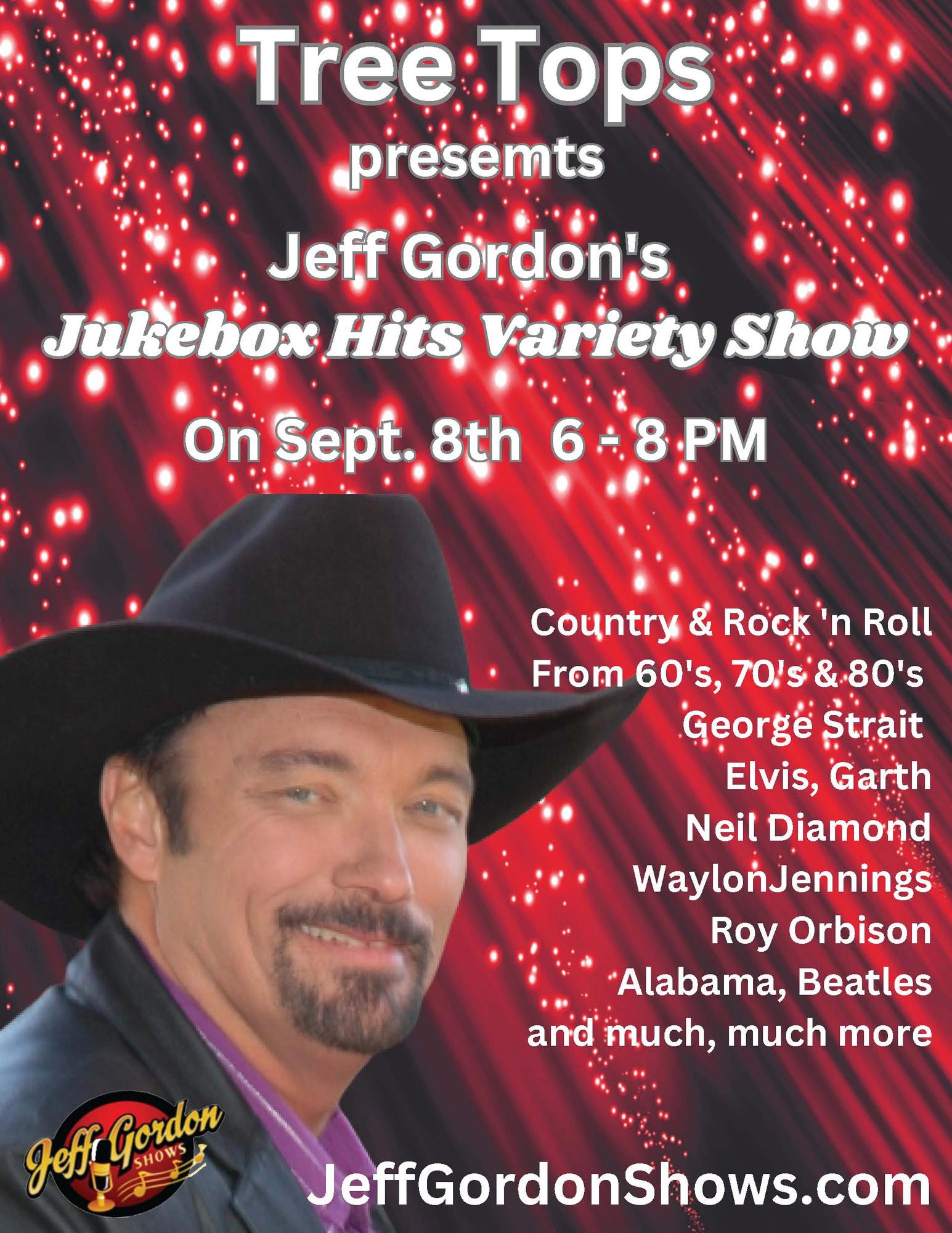 Jeff Gordon Jukebox Hits Variety Show in Lancaster - Checkout