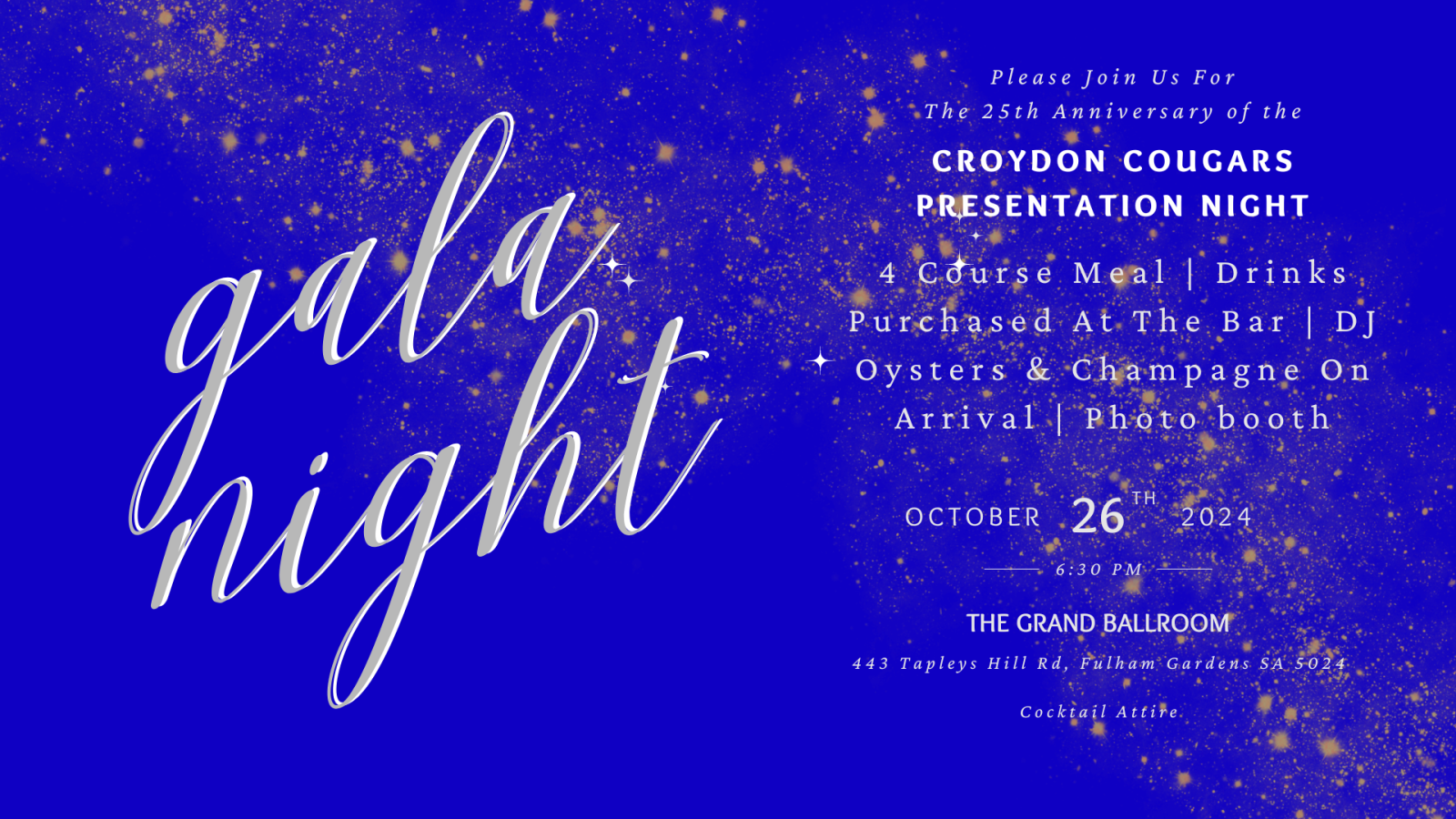 Tickets for Croydon Cougars SSC 2024 | Presentation Night | 25 Year Anniversary Gala in Fulham ...