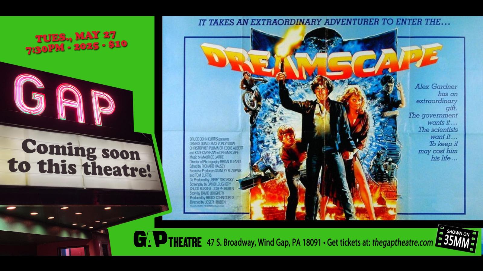 DREAMSCAPE (1984) on 35mm in Wind Gap - Checkout