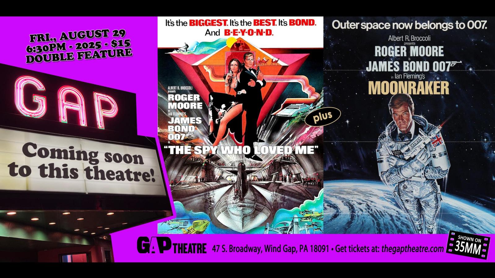 Roger Moore is James Bond in THE SPY WHO LOVED ME (1977) and MOONRAKER ...
