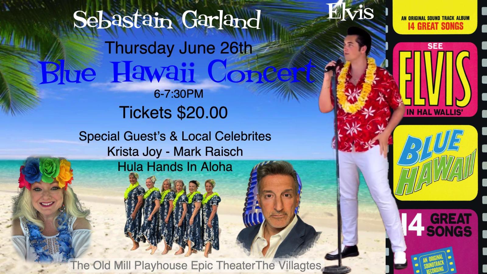Sebastian Garland - Elvis Blue Hawaii Concert in The Villages - Checkout
