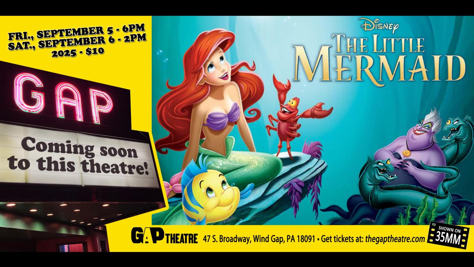 THE LITTLE MERMAID (1989) in 35mm in Wind Gap - Checkout