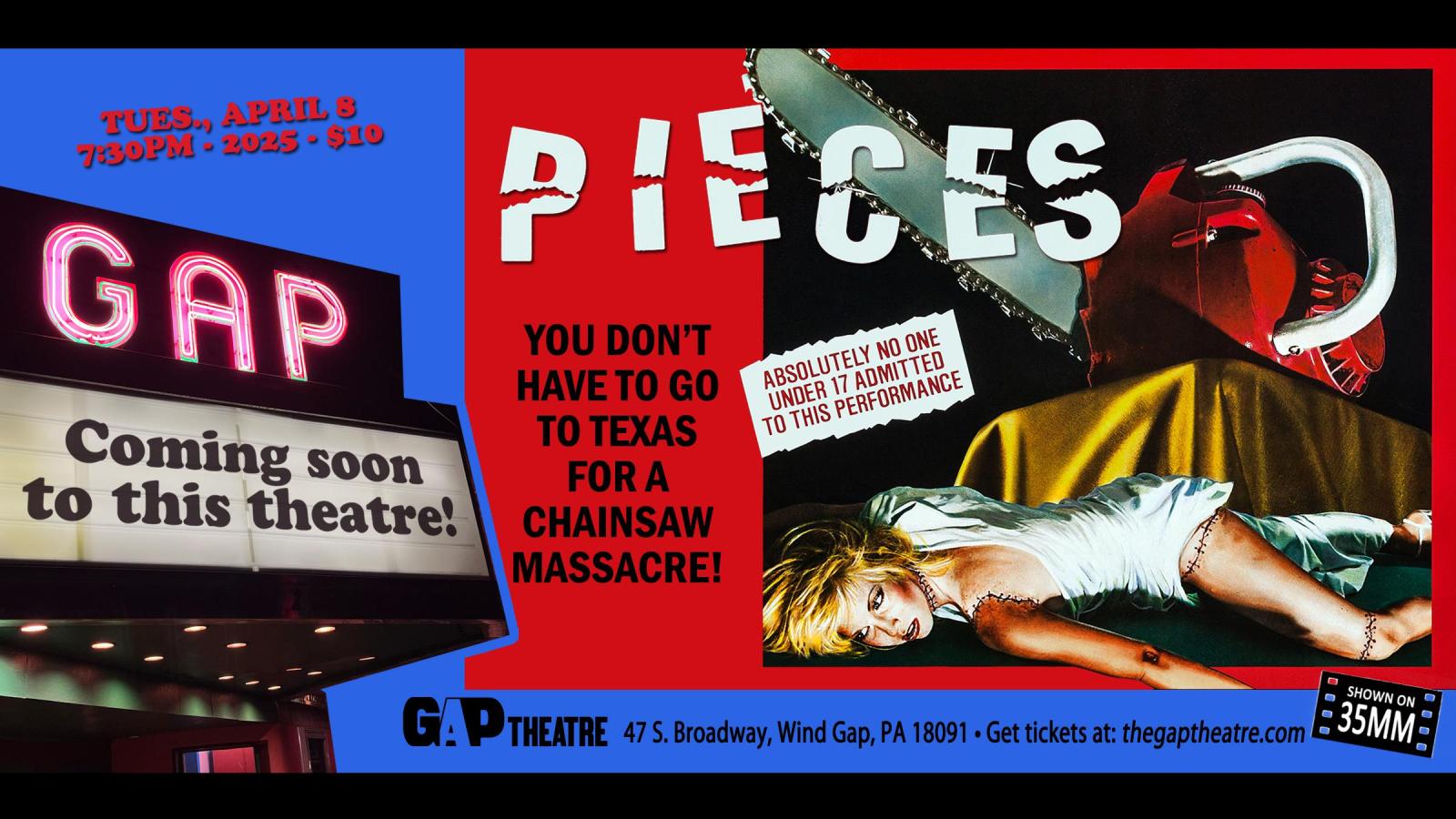 PIECES (1982) in 35mm in Wind Gap - Checkout