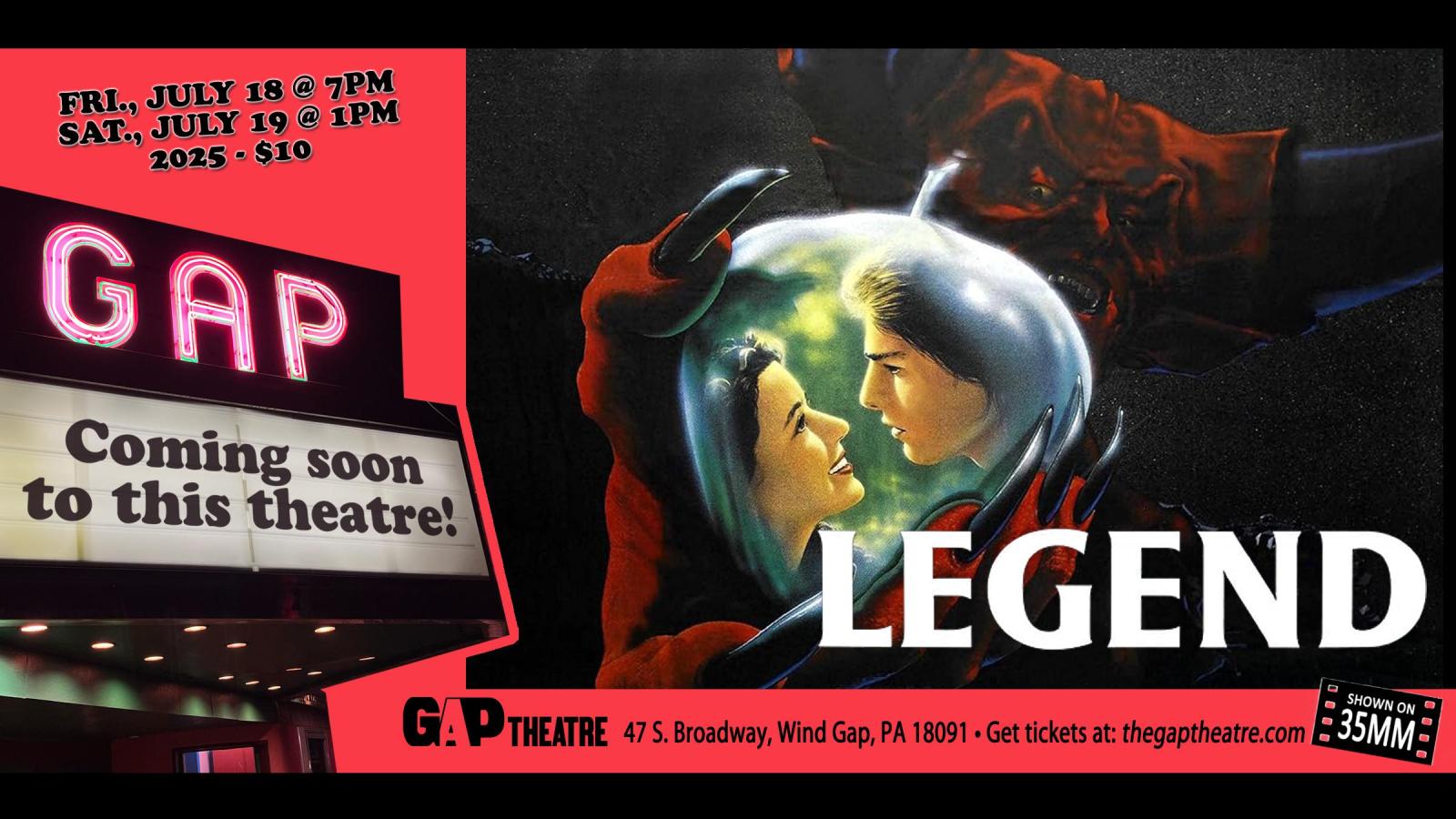 RIDLEY SCOTT’S LEGEND (1985) in 35mm in Wind Gap - Checkout