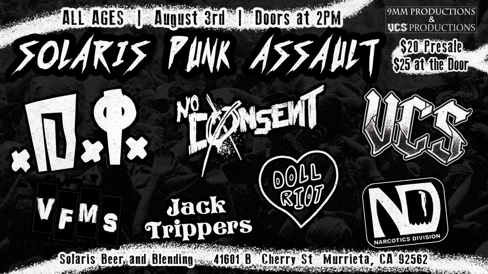 SOLARIS PUNK ASSAULT w/ D.I. in Murrieta - Checkout