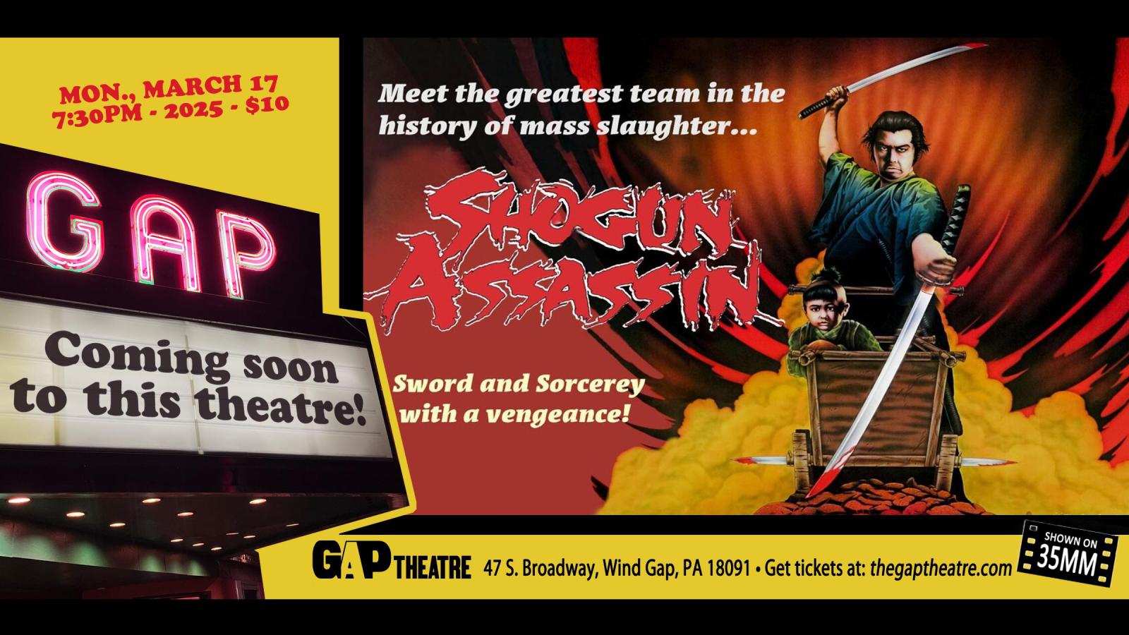 SHOGUN ASSASSIN in 35mm in Wind Gap - Checkout