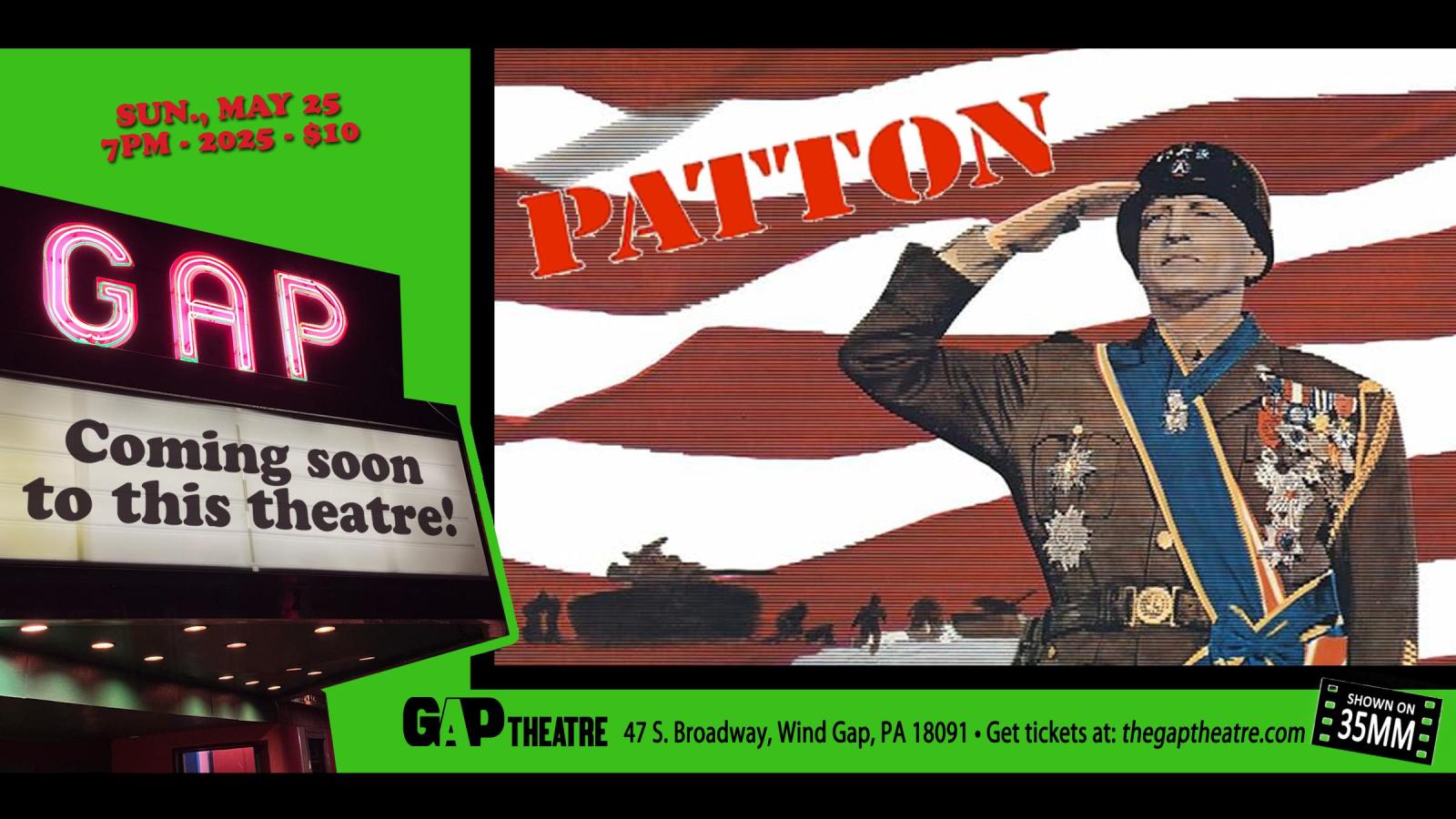 PATTON (1970) on 35mm in Wind Gap - Checkout