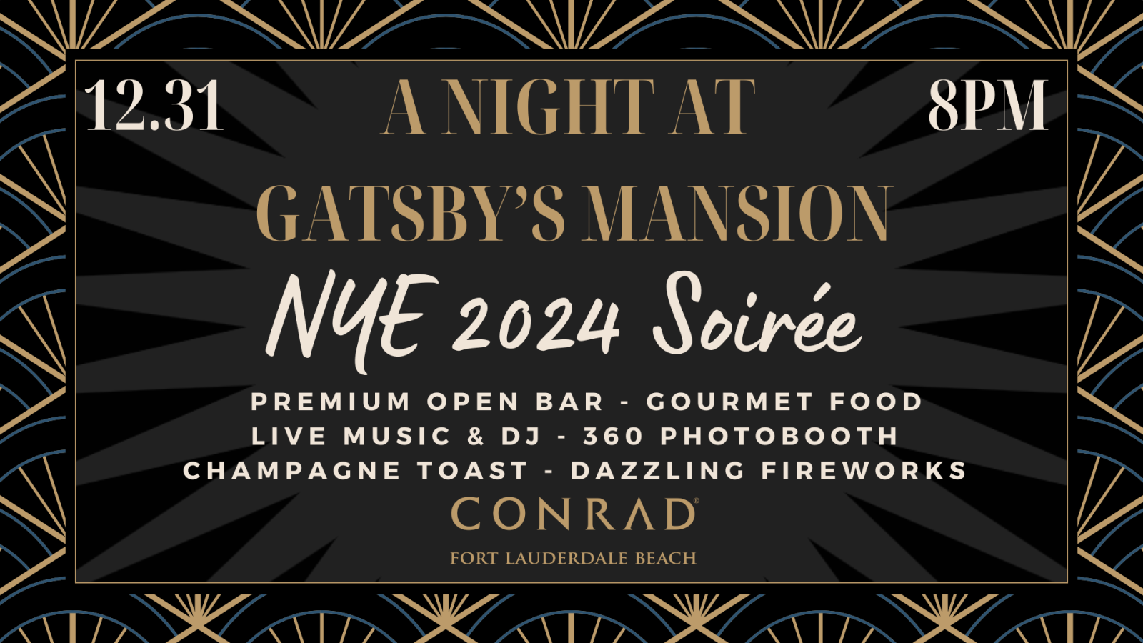 A Night at Gatsby's Mansion: NYE 2024 Soirée in Fort Lauderdale - Checkout