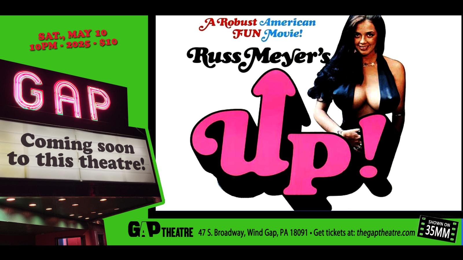 RUSS MEYER’S UP (1976) on 35mm in Wind Gap - Checkout